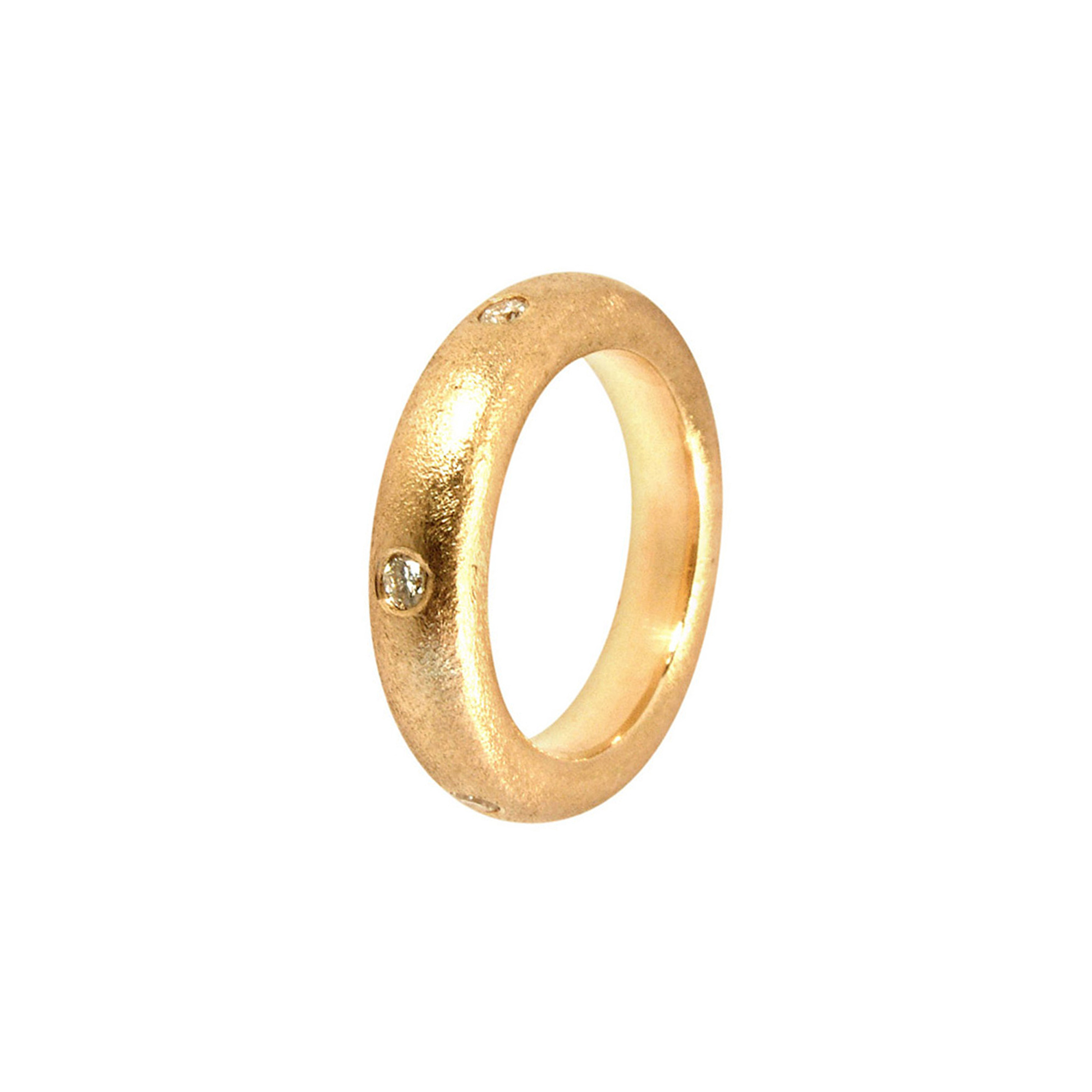 Bonbon, helallians - Ring i 18K gult guld med 0,24ct diamant, 4,5 mm.