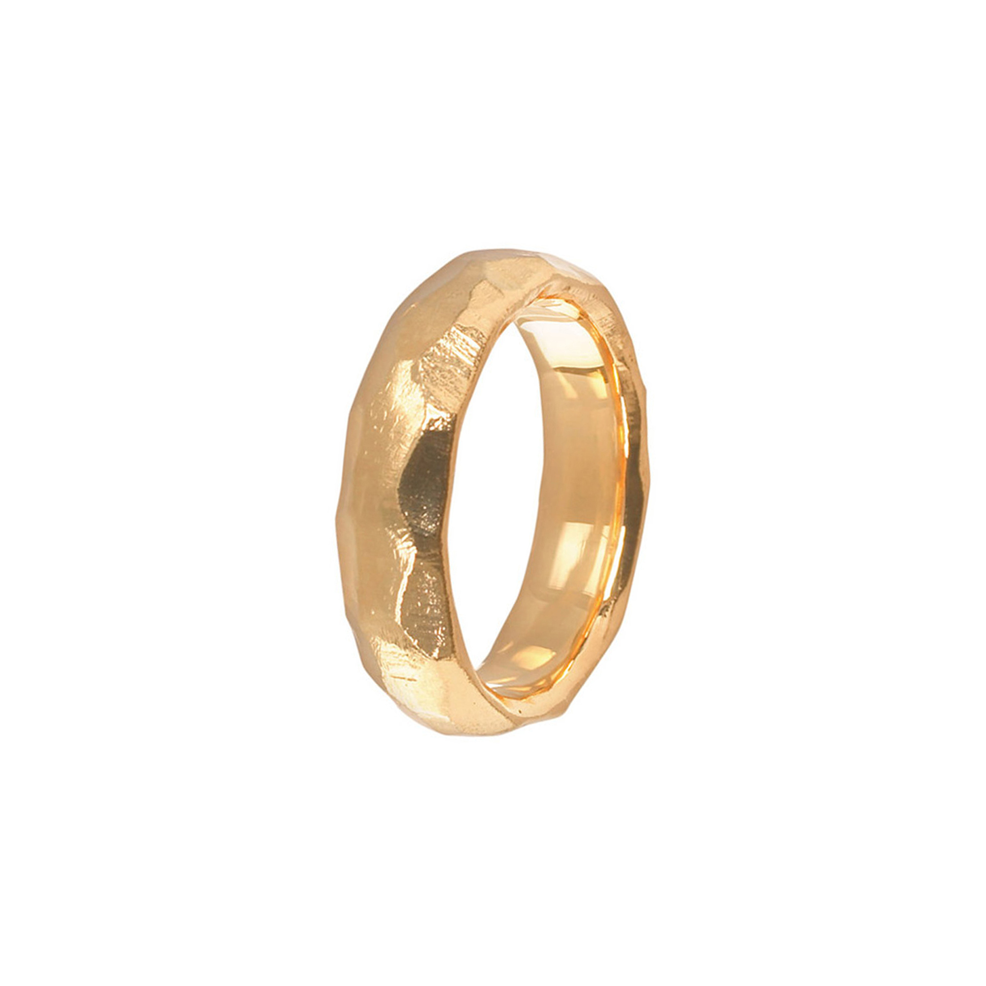 Mouse, låg, slät ring - Ring i 18K gult guld, 6,0 mm.