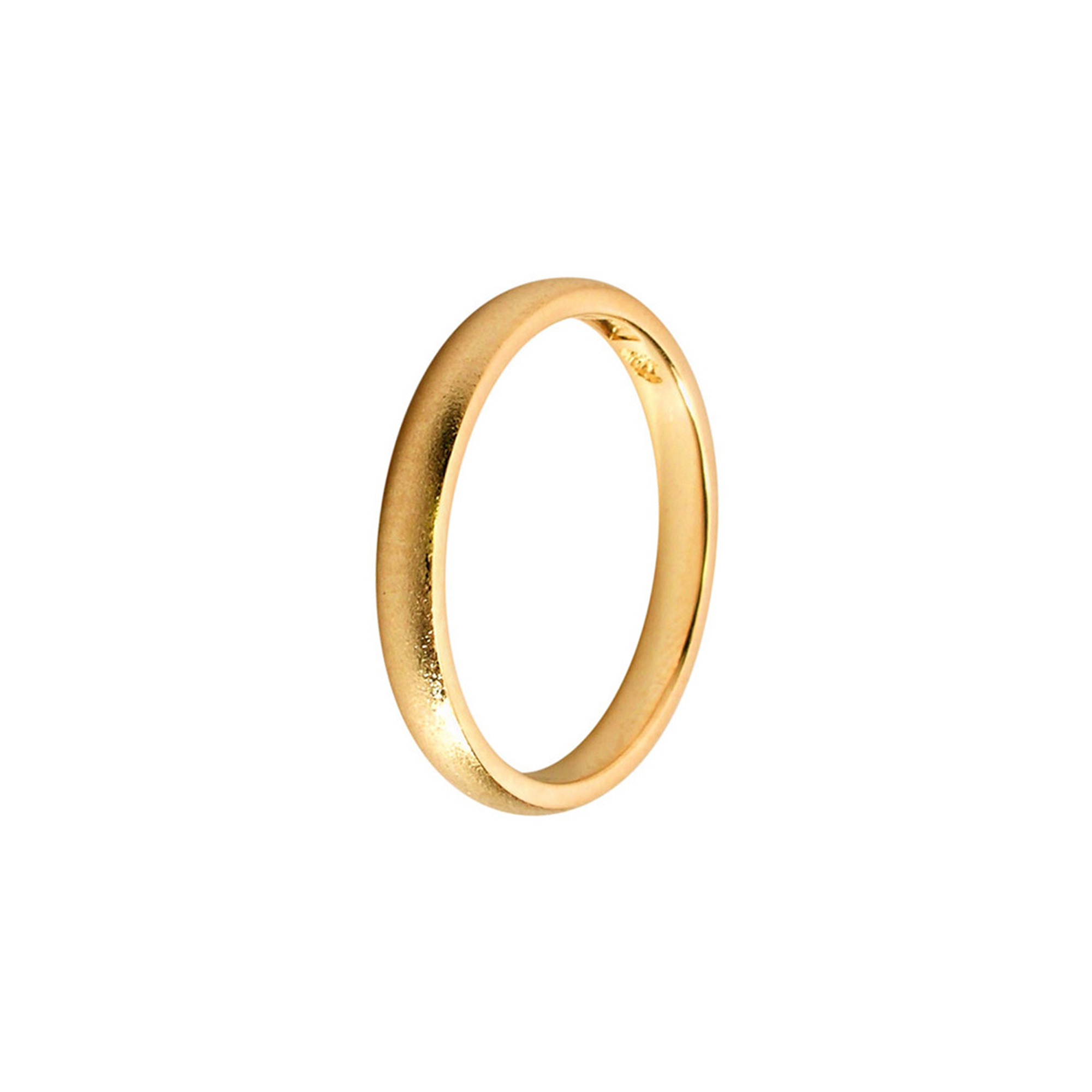 Soft, plain ring - Ring in 18K yellow gold, 3,0 mm.