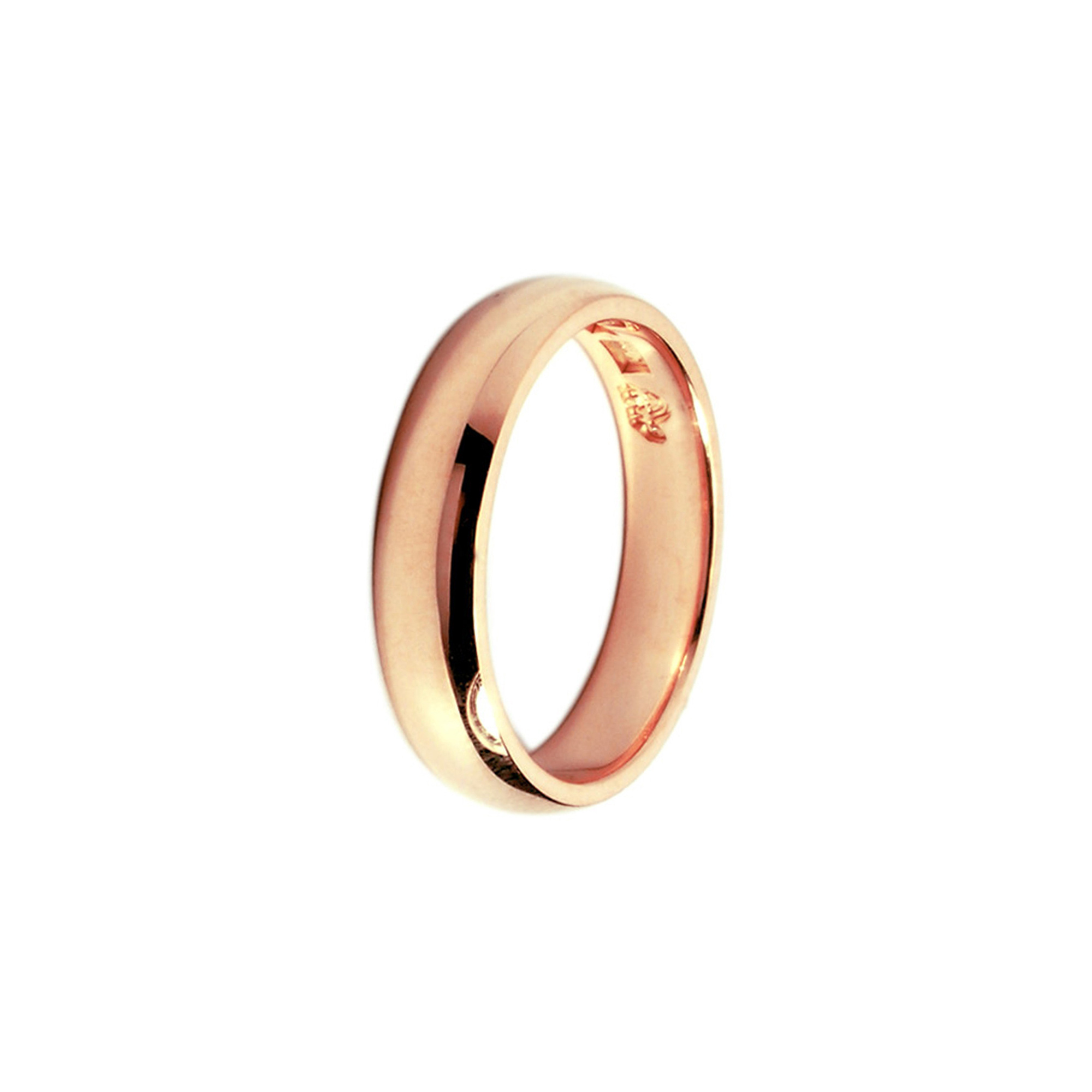 Soft, plain ring - Ring in 18K yellow gold, 5,0 mm.