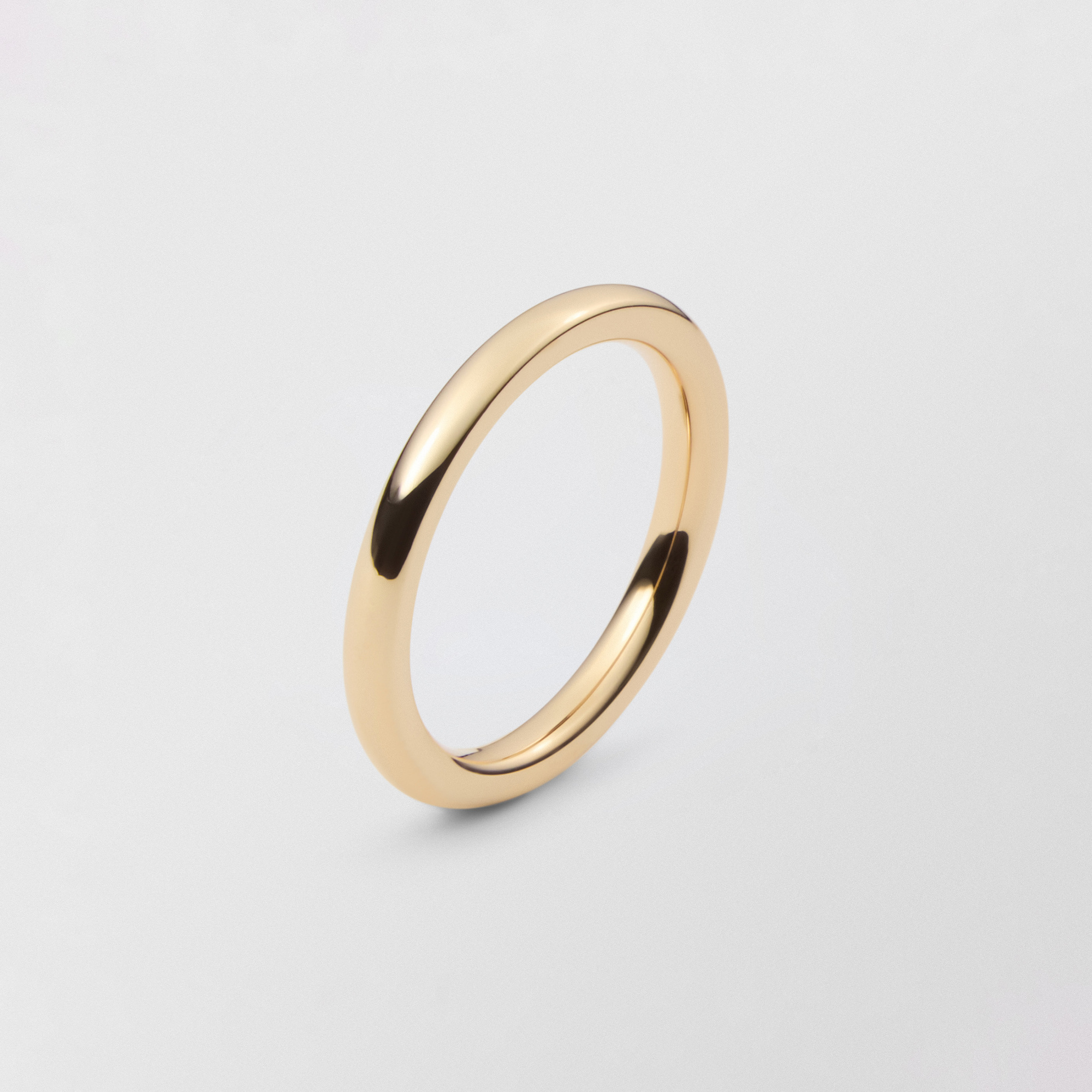 Stockholm, plain ring - Ring in 18K yellow gold, 3,0 mm.
