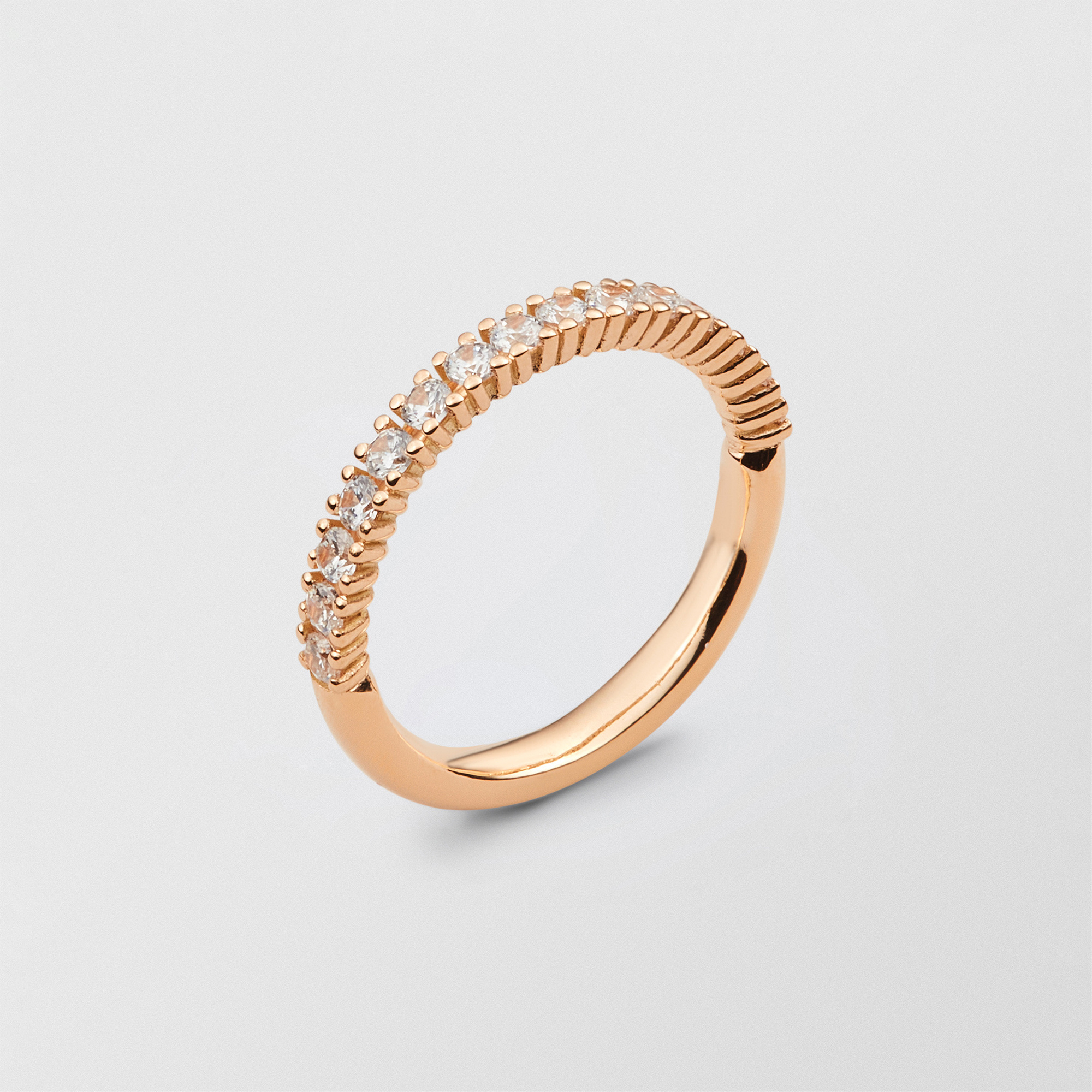 Bonnie, half eternity - Ring in 18K yellow gold with 0,56ct diamond, 2,8 mm