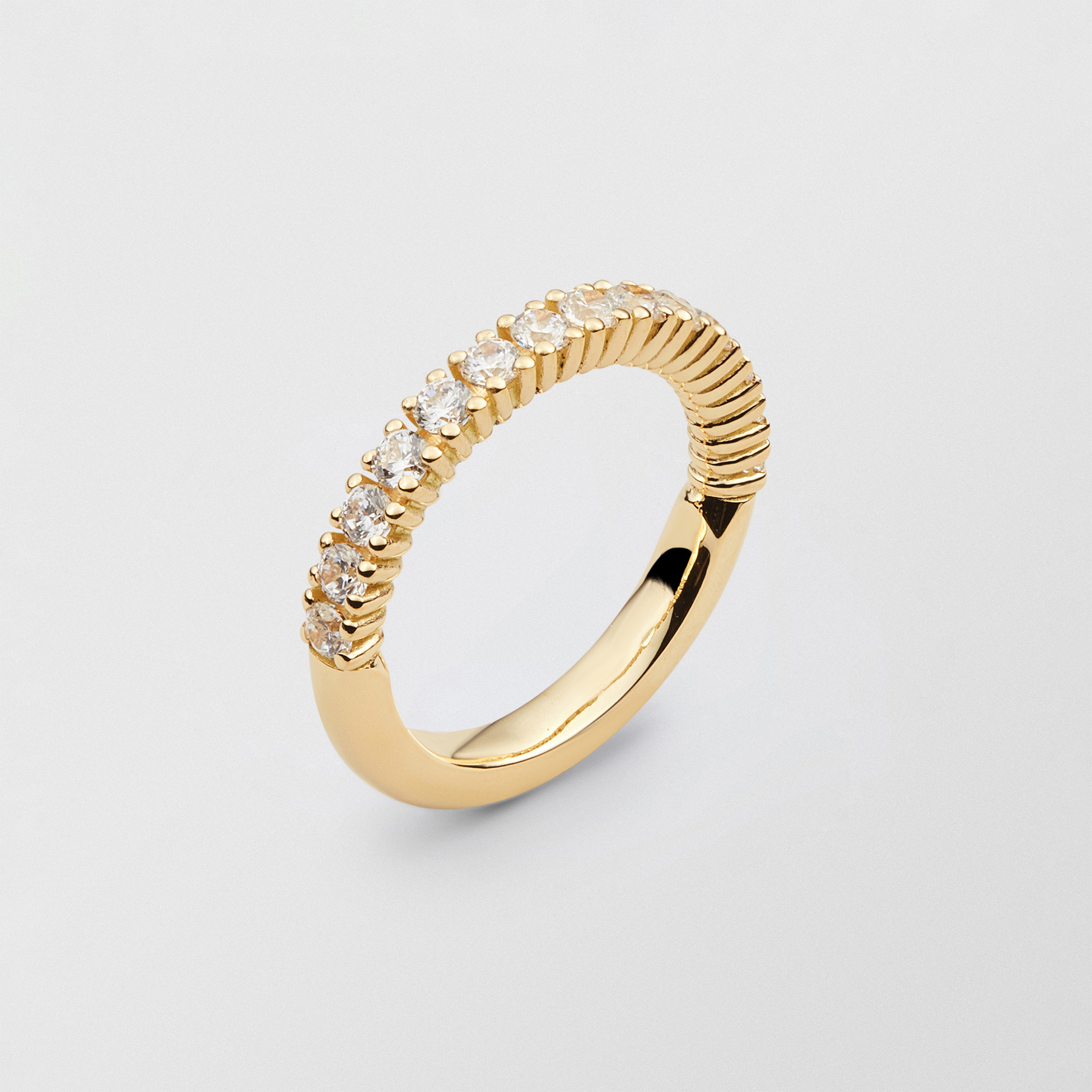 Bonbon Halvalliansring i 18k Guld Med 0,84ct Diamant